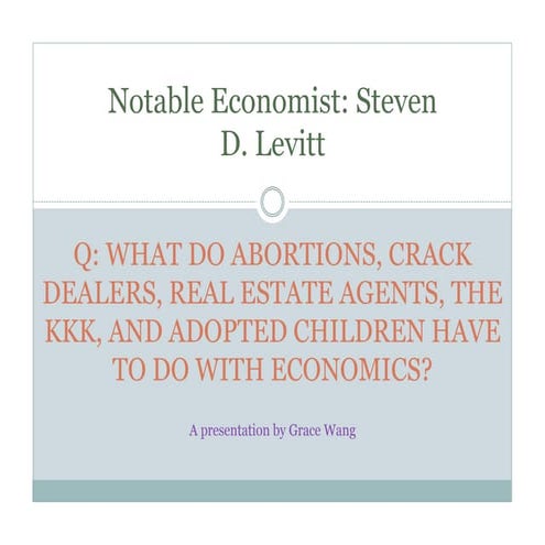 Gwsteven Levitt | PDF