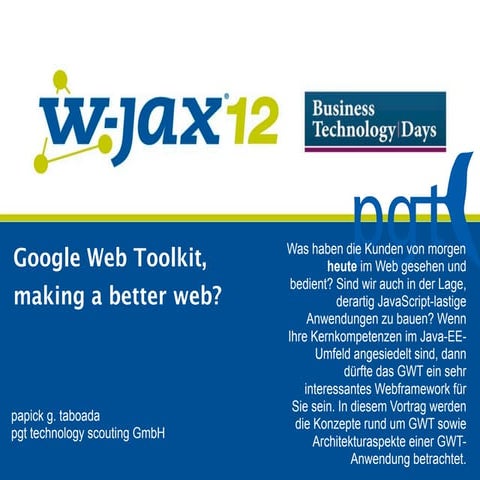Gwt Building A Better Web Key Web Design And Html Internet