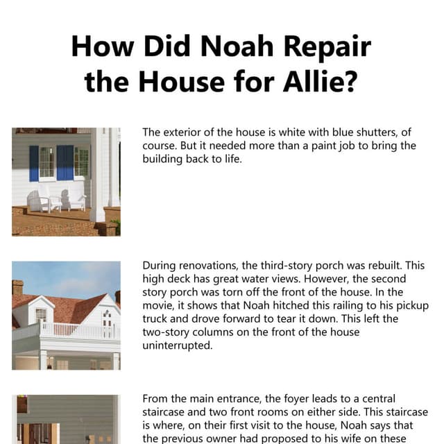 The Notebook House Floor Plan and Renovations | PDF