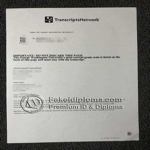 GWU transcript | PDF