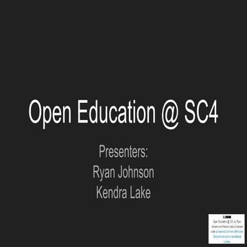 Open education @ sc4 | PPT