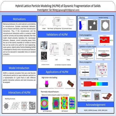 Ge Wang's research work poster | PPT