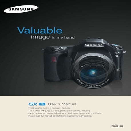 Samsung Camera GX-1L User Manual | PDF