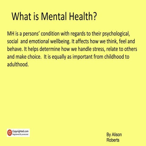 What is Mental Health? | PDF