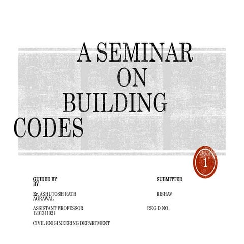 A Seminar on Building Construction IS Codes | PPT