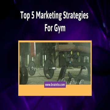 Marketing Strategies For Gym | PDF