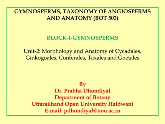 Bennettitales | PPTX | Geology | Science