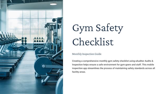 Pool Compliance Checklist with eAuditor Audits & Inspections | PDF