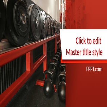 A professional gym background design for PowerPoint presentation | PPTX