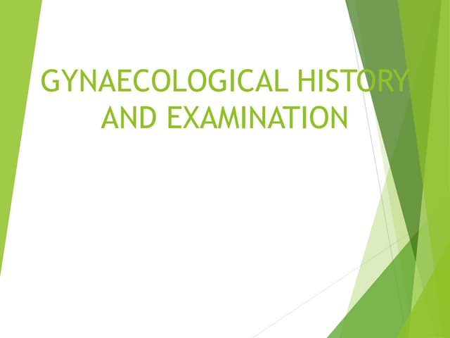 History taking format for gyne | PDF