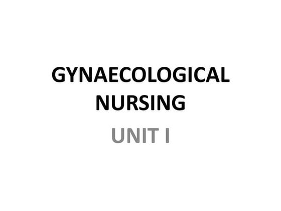 Introduction to gynecology | PPT