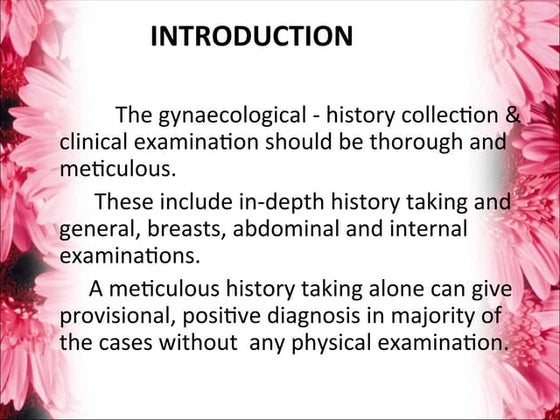 Introduction to gynecology | PPT