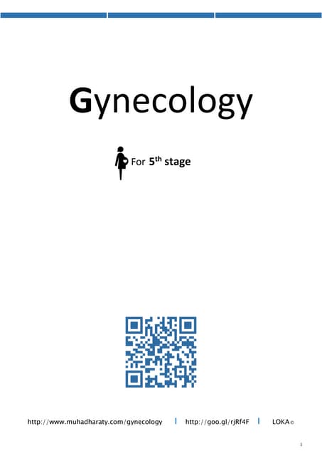 Introduction to gynecology | PPT