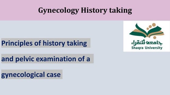 The gynaecological examination ppt | PPT