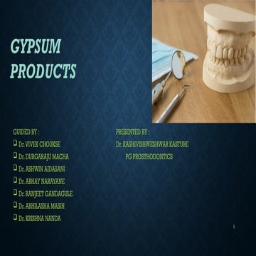 Gypsum products | PPTX