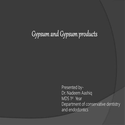 Gypsum products | PPTX