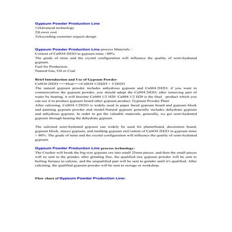 Gypsum powder production line,Gypsum powder process line,Gypsum powder ...