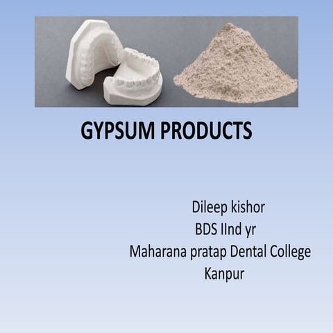 Gypsum products | PPTX