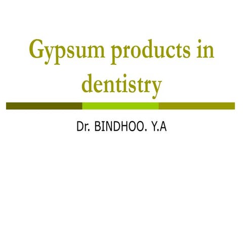 Gypsum products | PPTX