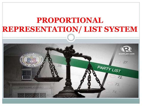 LEGISLATIVE BRANCH: PHILIPPINE PARTY LIST SYSTEM | PPT