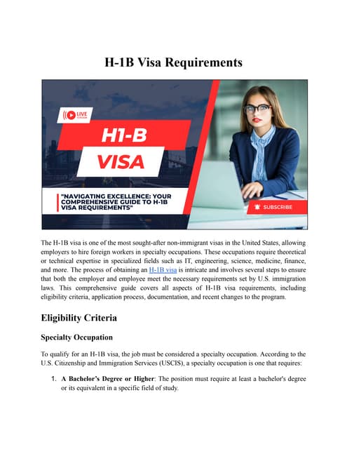 Navigating Excellence Your Comprehensive Guide To H 1b Visa