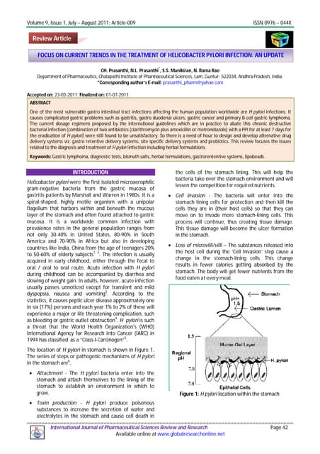 H Pylori Infection Treatment by Vitaleenanomed | PDF