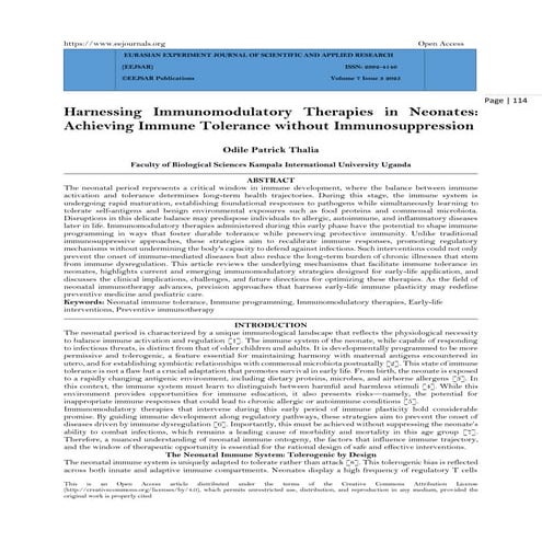 Harnessing Immunomodulatory Therapies in Neonates: Achieving Immune ...
