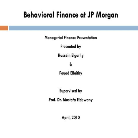 Behavioral Finance | PPT