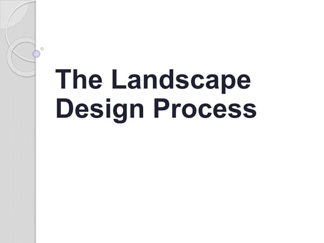 Landscape Design and Principles | PPT