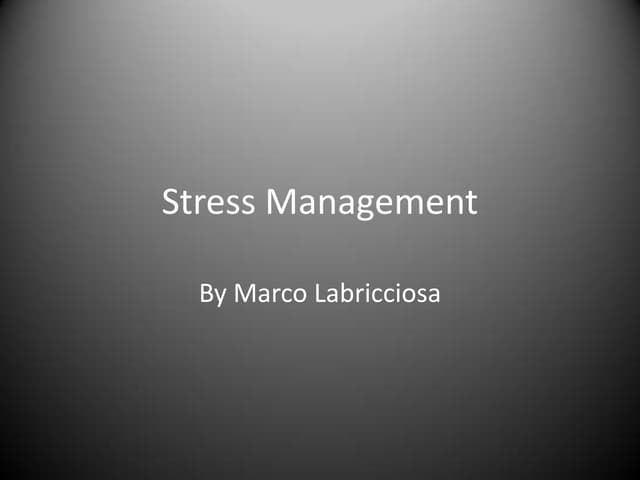 Overthinking and Stress Management presentation | PPTX