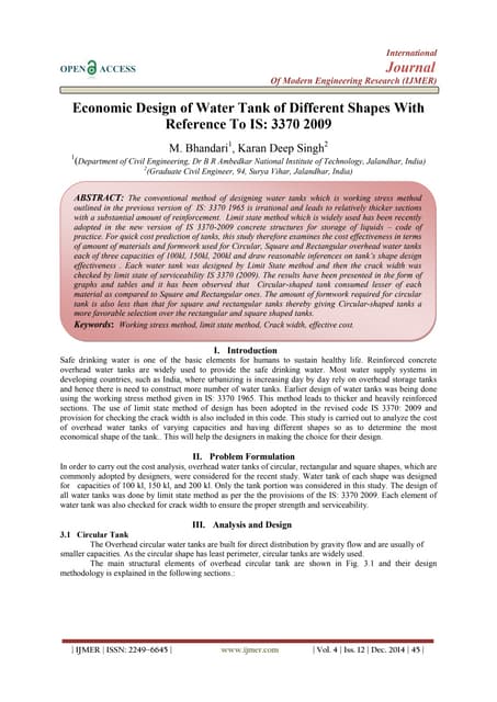 Watertank | PPTX | Civil Engineering Industry | Industries