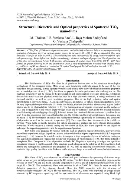 Synthesis and Microstructure CaTiO3 coating by Sol-Gel Spin-Coating Process | PDF