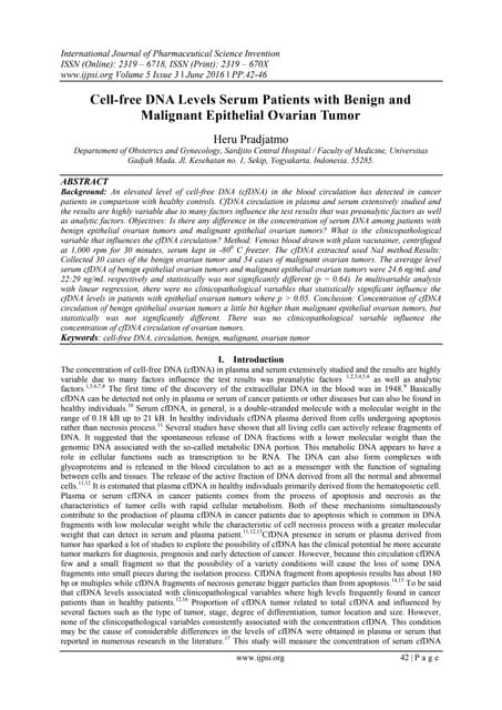 Cell-free DNA (cfDNA) is DNA that is not contained within a cell. It ...