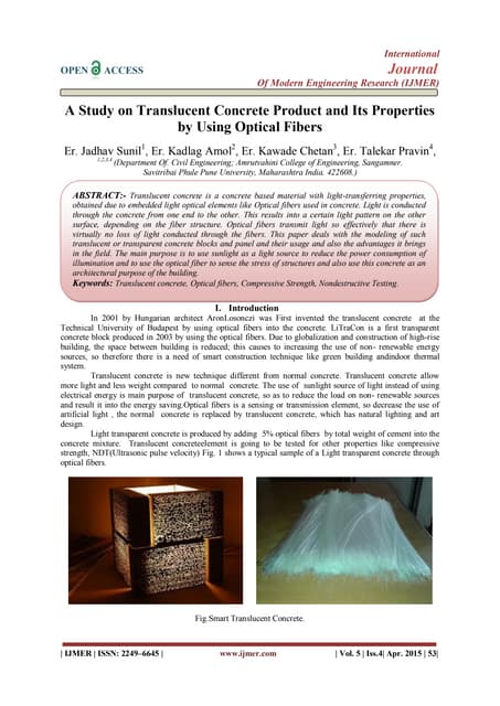 Light Transmitting concrete | PPT