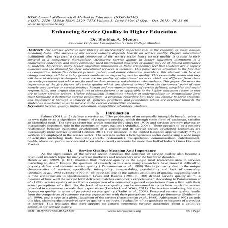 Enhancing Service Quality in Higher Education | PDF