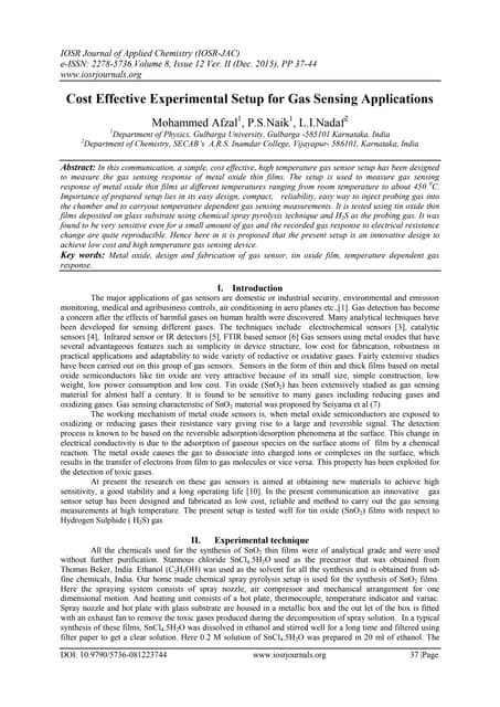 Thin film gas sensor | PDF