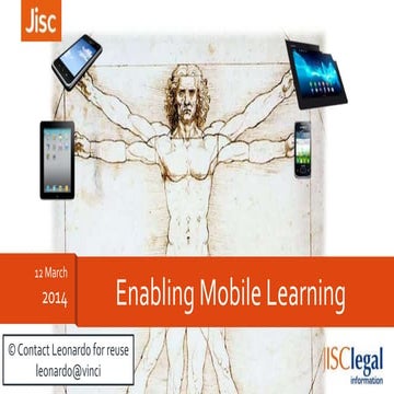 Enabling mobile learning - Jisc Digital Festival 2014 | PPT
