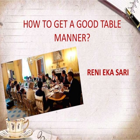 Table manners | PPTX