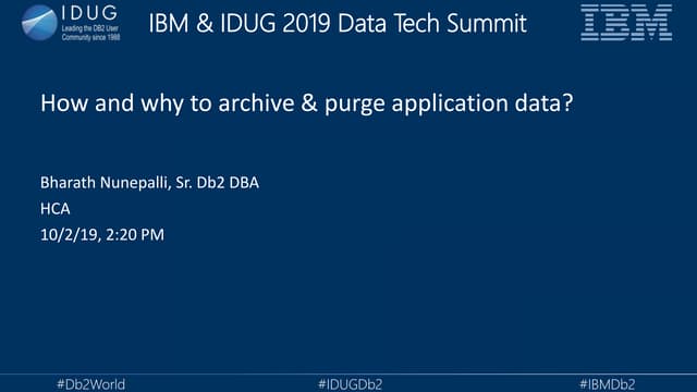 Infosphere Optim Archive For Archivepurge Of Application Data Ppt