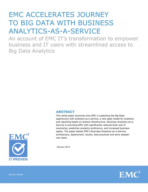 EMC IT's Journey to Cloud : IT-AS-A-SERVICE APPLICATIONS & CLOUD ...