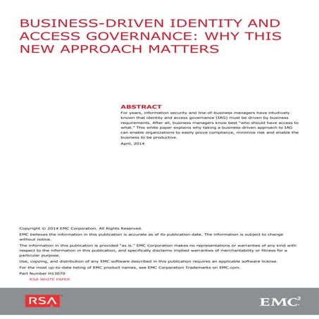 Identity & access management | PPTX