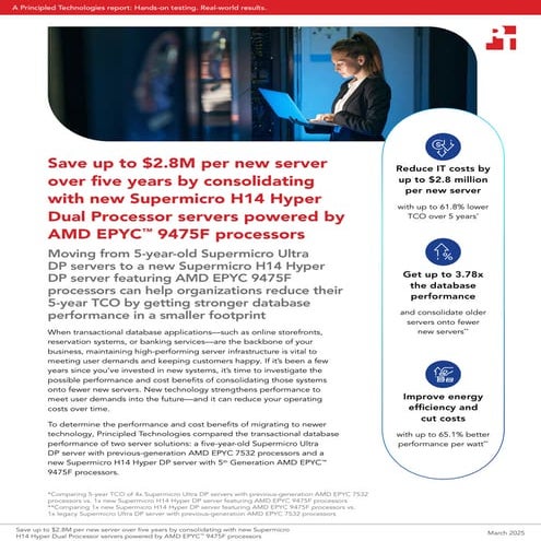 Save up to $2.8M per new server over five years by consolidating with ...