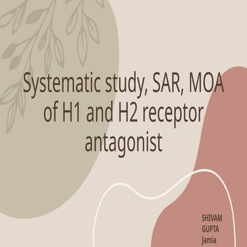 h1 and h2 Systematic study sar moa . .pptx