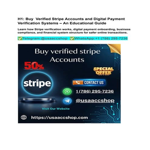 Buy Stripe Verified Accounts from Trusted Seller – Understanding Stripe ...