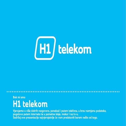 H1 tone of voice (ili kako razgovaramo) | PDF