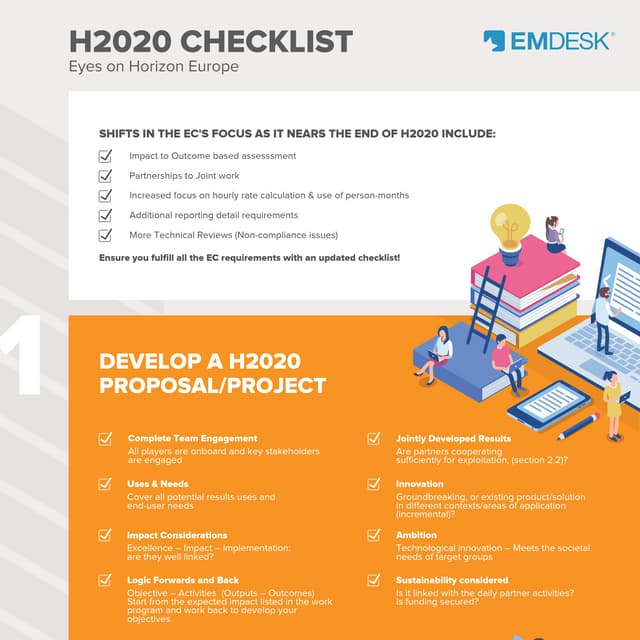 Horizon 2020 Checklist - With eyes on Horizon Europe | PDF