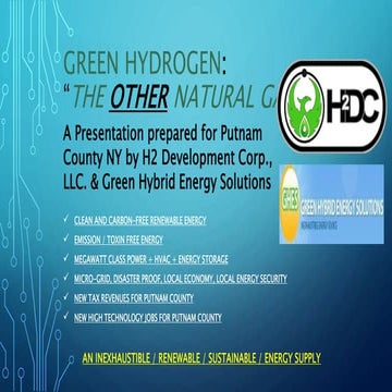 H2 dev co 2018 green h2 ppt presentation copy | PPT