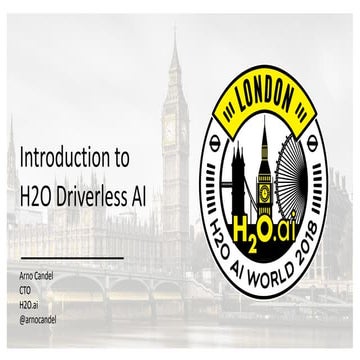 Get Behind the Wheel with H2O Driverless AI Hands-On Training | PDF