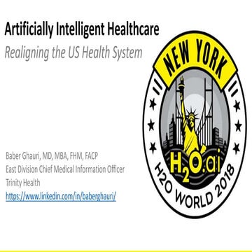 Artificially Intelligent Healthcare - Realigning the US Health System ...