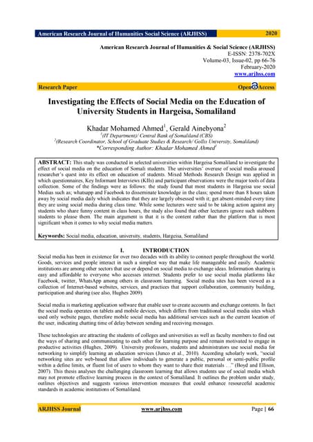 Impact Of Social Media On Academic Performance Of Students RRL | PPT